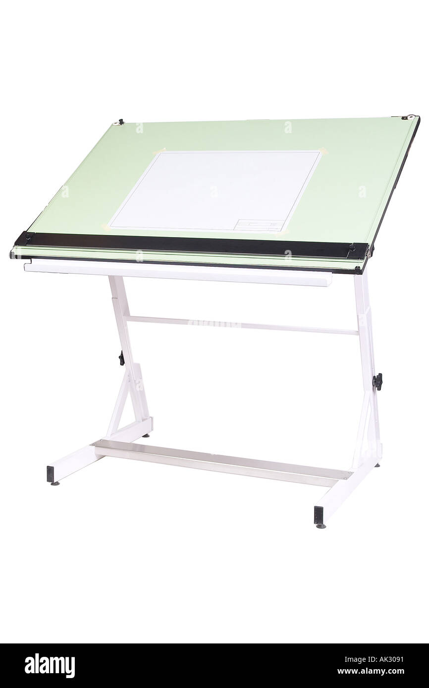 Green drafting table L1 Stock Photo - Alamy