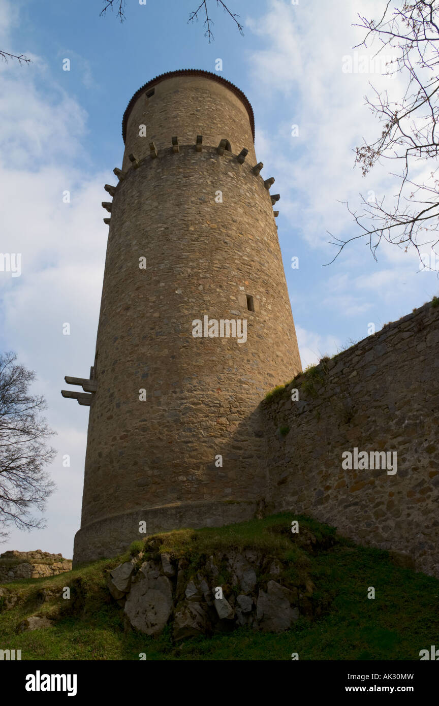Hlaska tower of Zvikov castle, Southern Bohemia, Czech Republic Stock ...