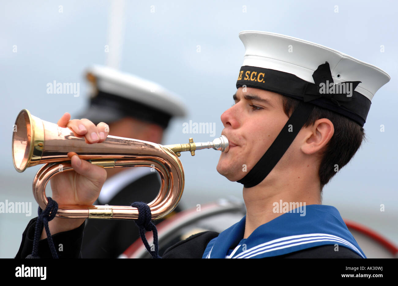 Sea Cadet Corp band bugler, Britain, UK Stock Photo - Alamy