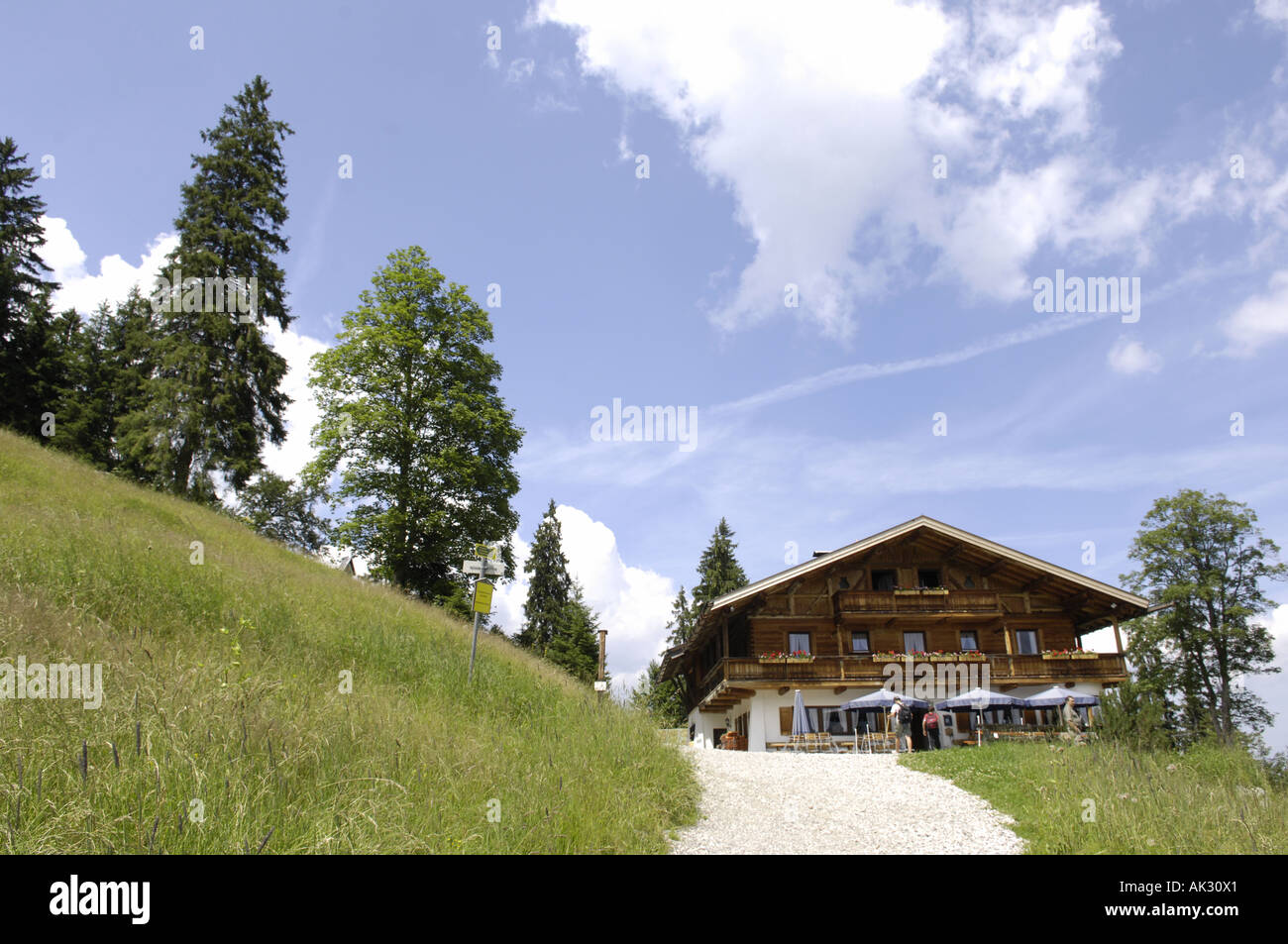wood wooden house lodge log cabin traditional typical garmisch ...