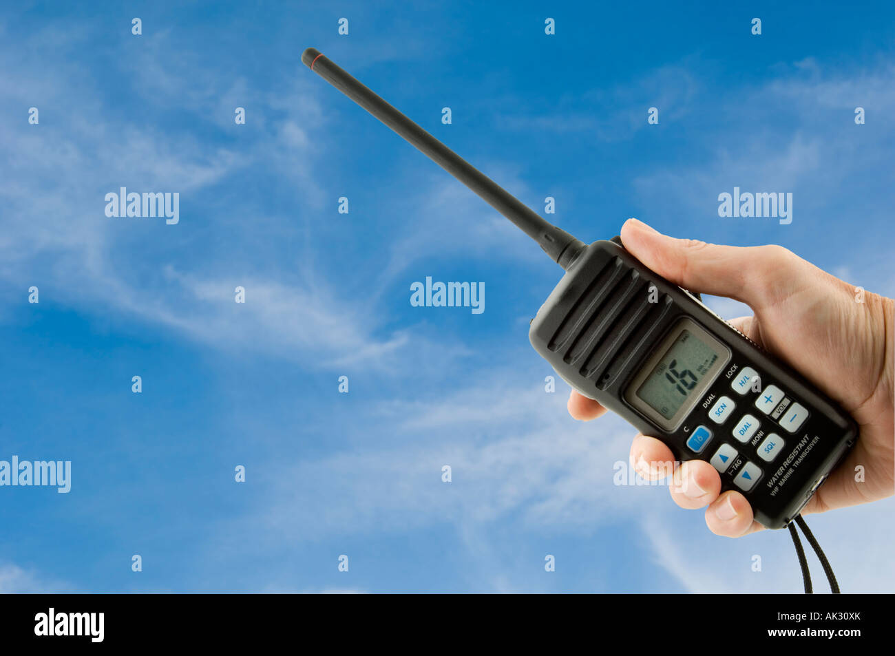 marine band VHF handheld radio Stock Photo - Alamy