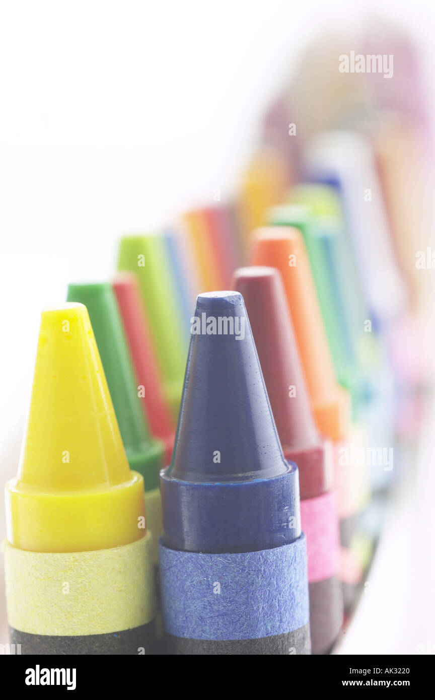 Box of crayons Stock Photo - Alamy