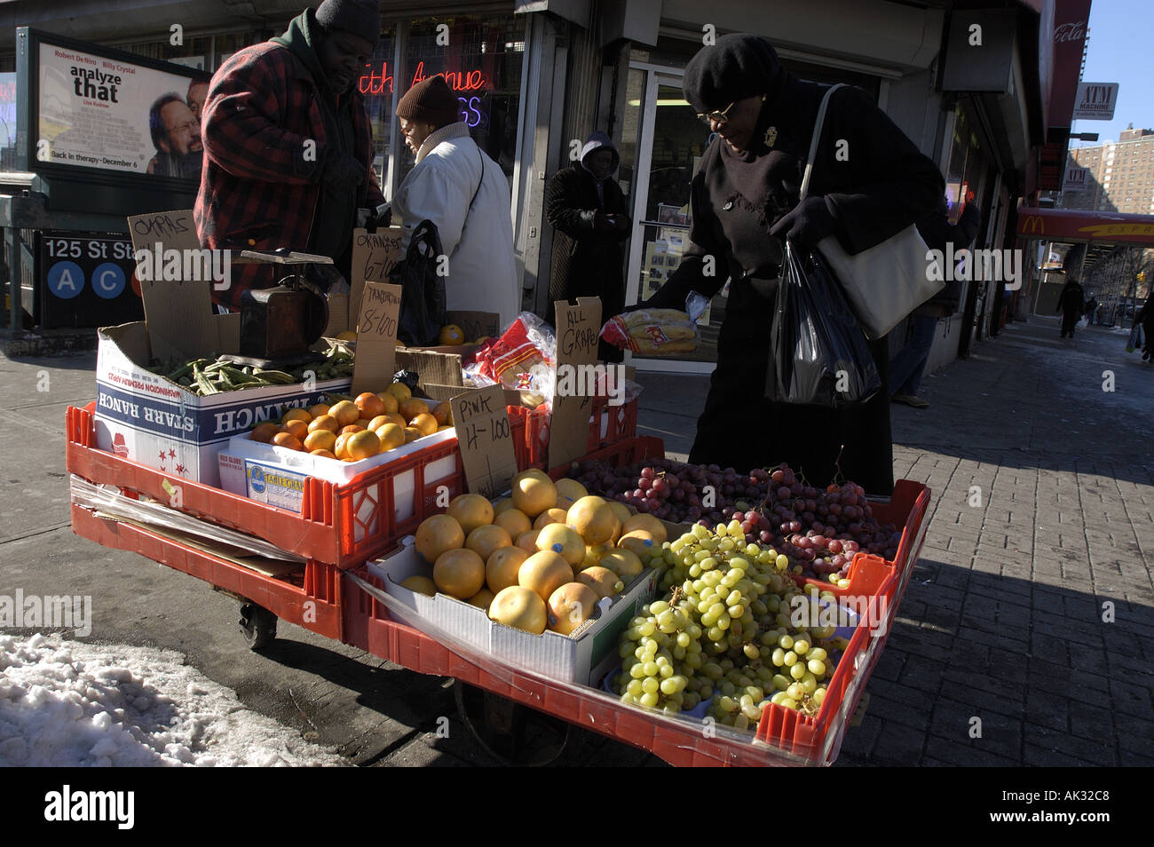 NY Harlem street scene horizontal Stock Photo - Alamy