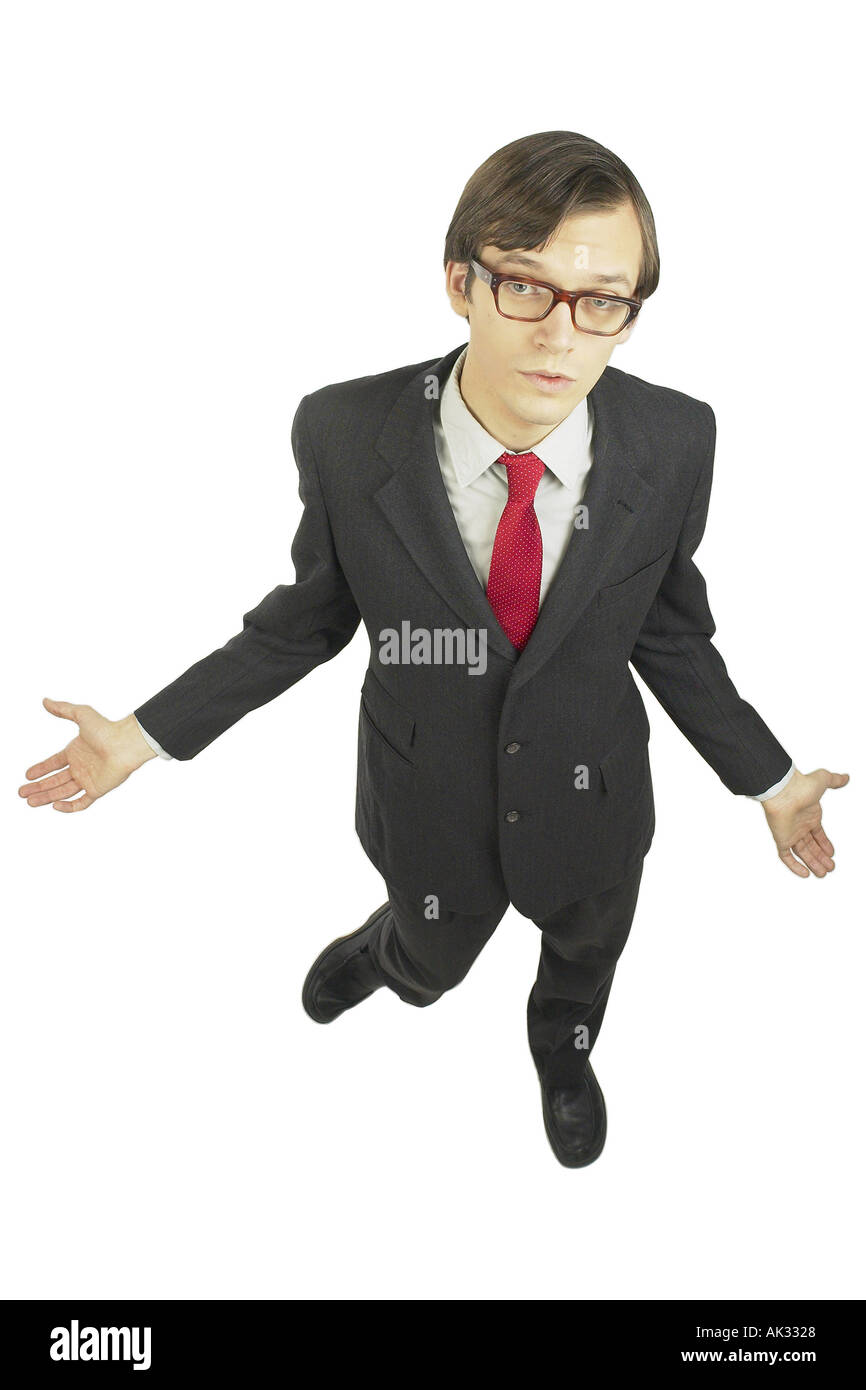Businessman shrugging Cut Out Stock Images & Pictures - Alamy