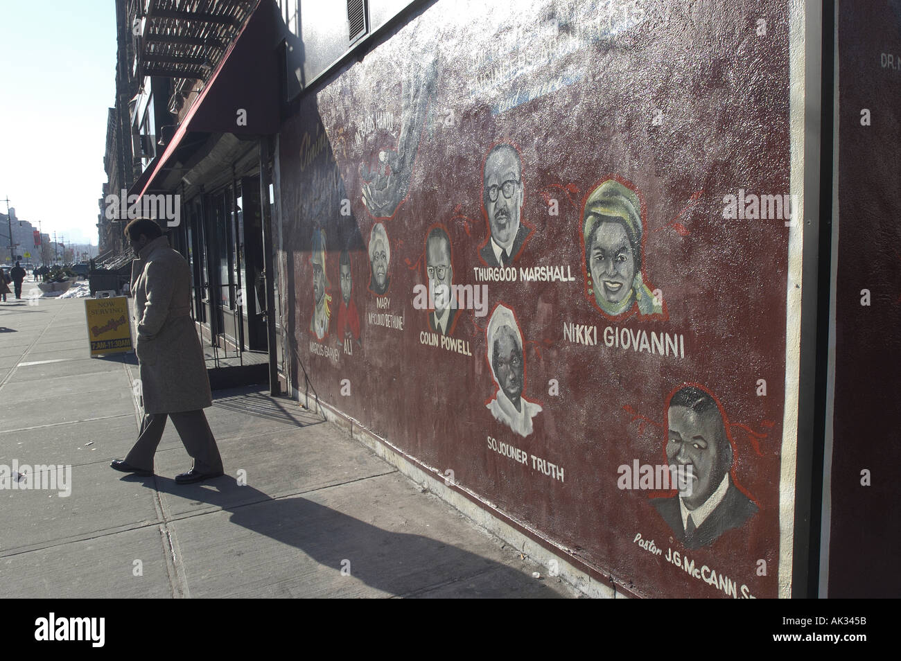NY Harlem Buildings mural horizontal Stock Photo - Alamy
