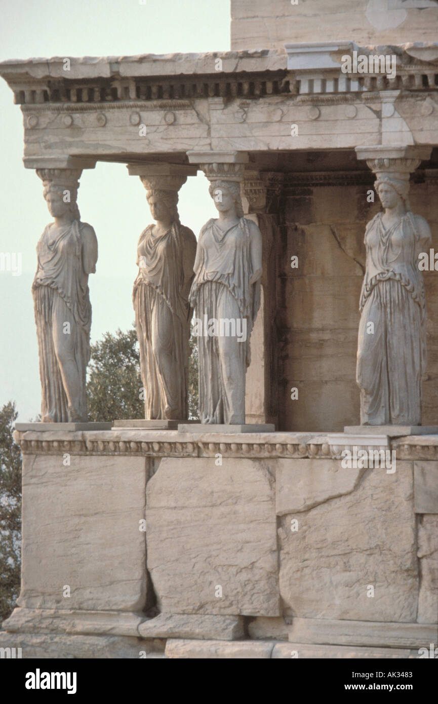 Stone pillars in temple of Parthenon 2 Stock Photo - Alamy