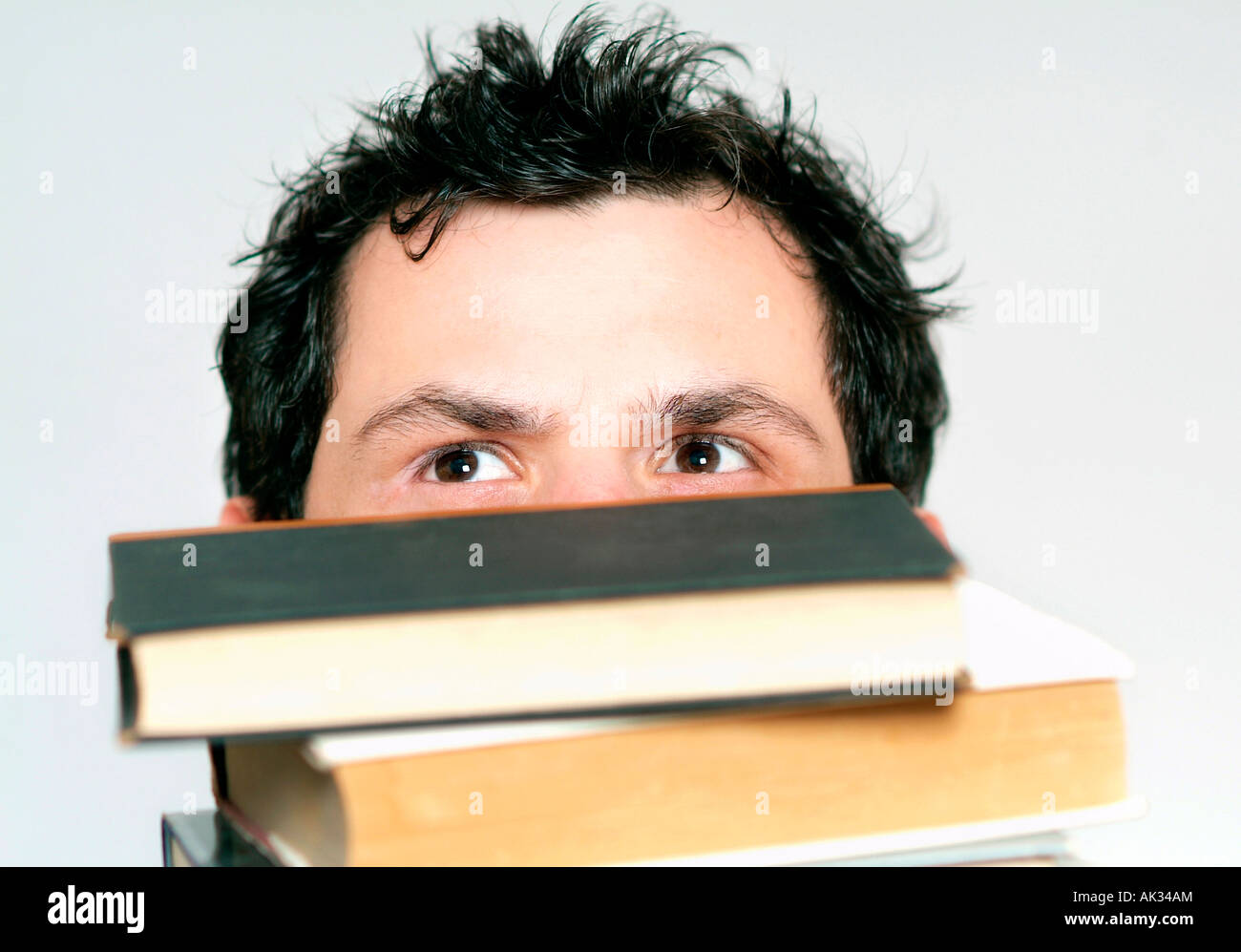 Hidden eyes behind hair hi-res stock photography and images - Alamy