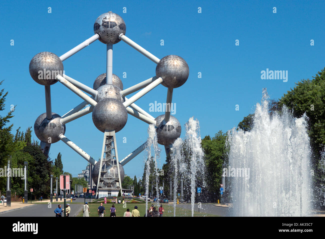 The Atomium, Heysel Park, Brussels, Belgium in 2003 before renovation ...