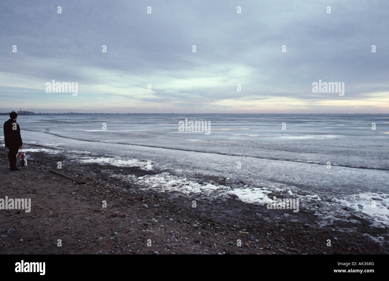 Baltic Sea Frozen Gulf of Finland Saint Petersburg Russia Stock Photo ...