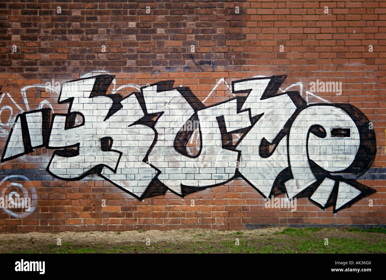 some graffiti tagging in clifton Nottingham also know as tagging Stock ...