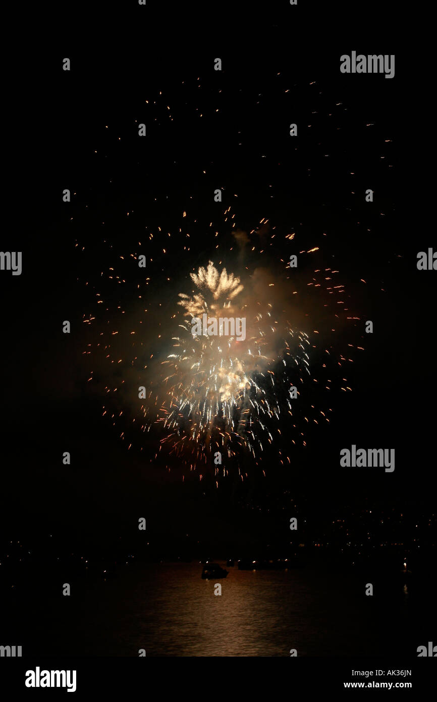 festival of fire fireworks competition between countries Stock Photo ...