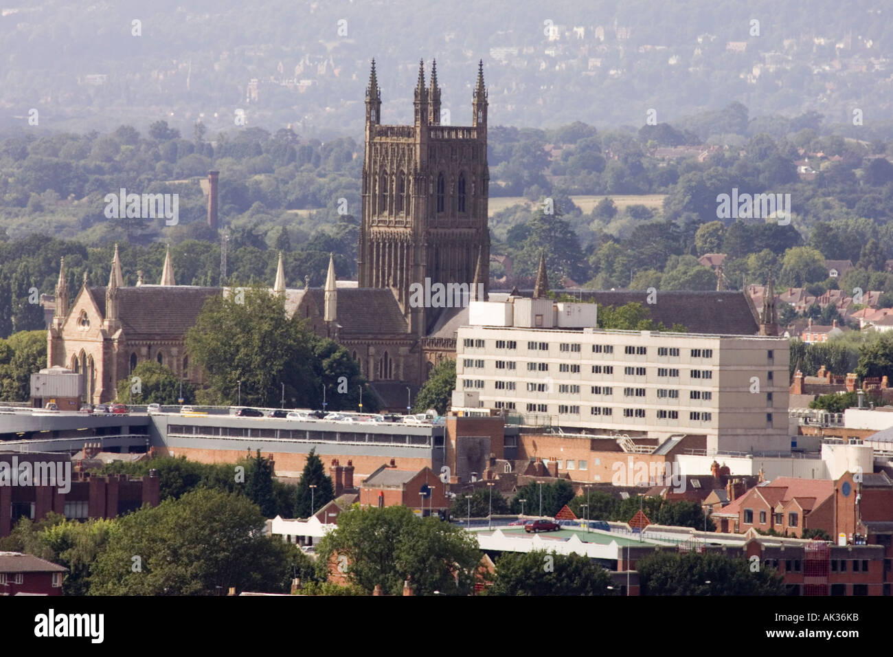 Worcester cathedral aerial hi-res stock photography and images - Alamy