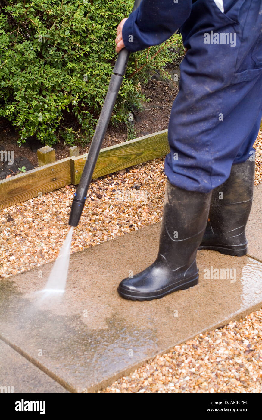 Man using jetwash clean drive hi-res stock photography and images - Alamy