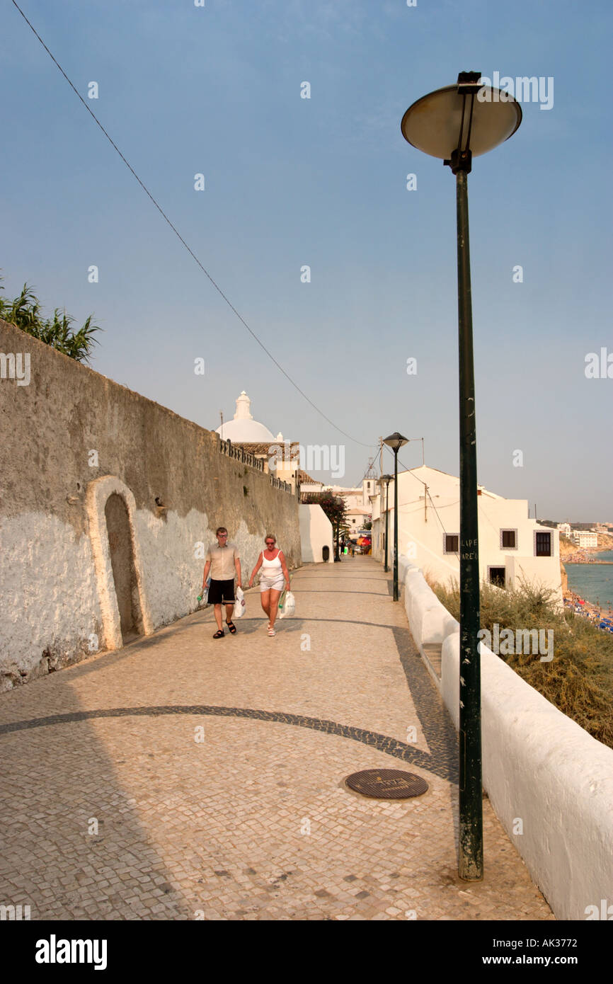 The seafront promenade in the early evening in the centre of the resort ...