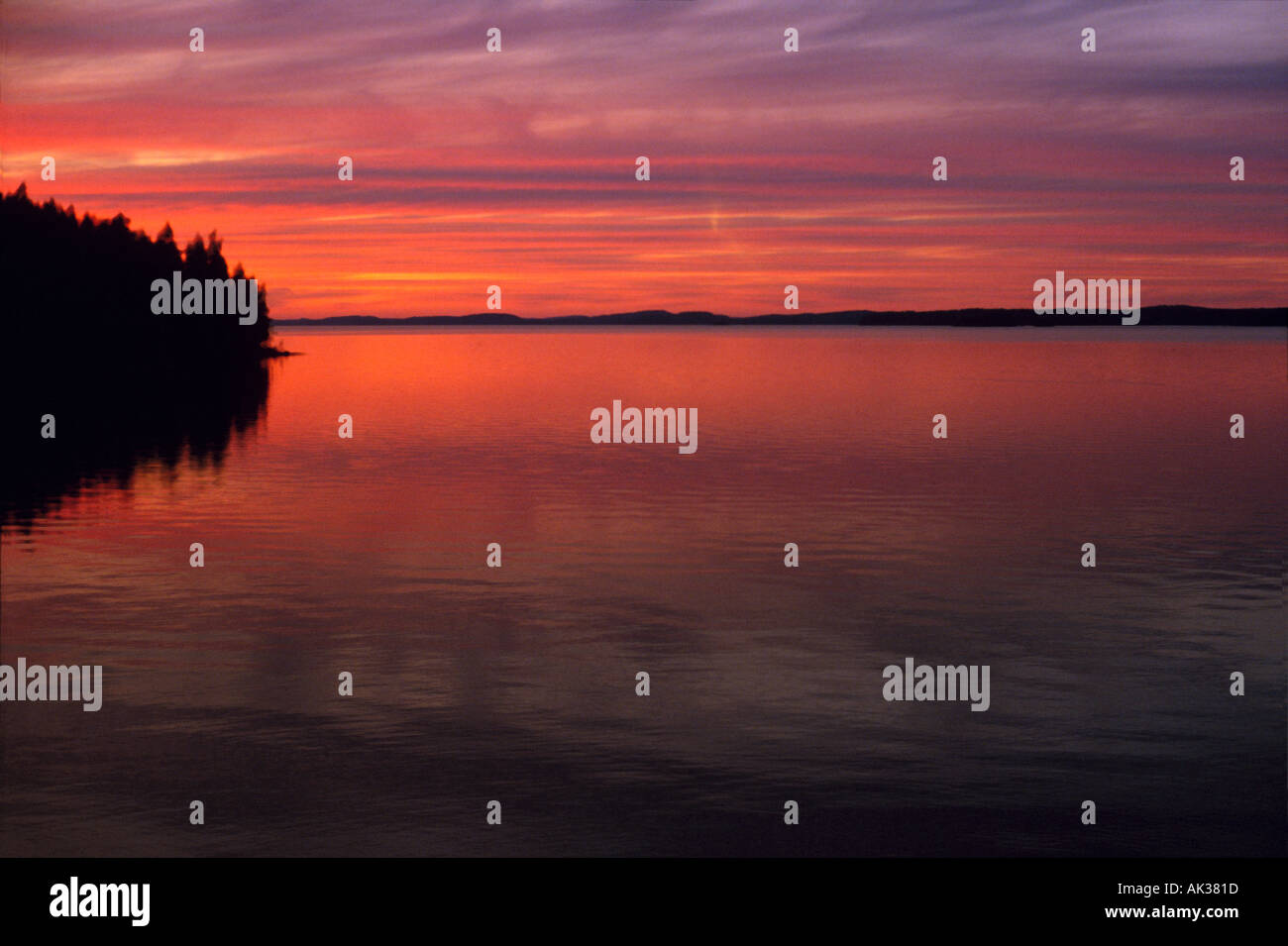 An early August evening provides a priceless light show on Lake Puula ...