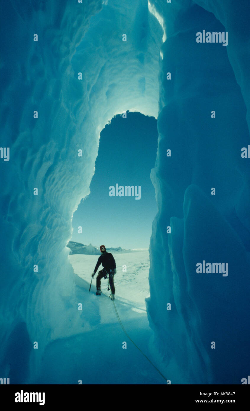 Ice Cave on Brunt Ice Shelf Coats Land Antarctica Stock Photo - Alamy