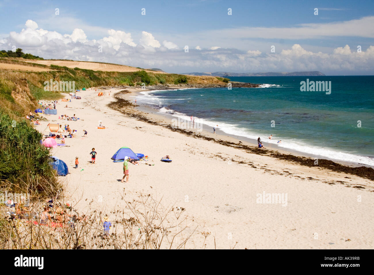 A Cornish Beach in Summer Stock Photo - Alamy
