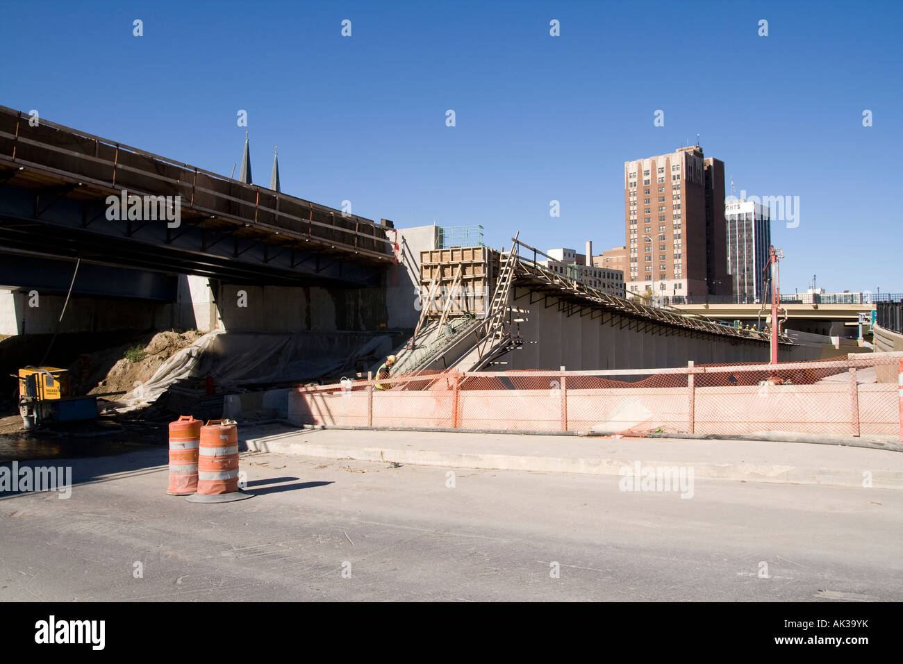 Marquette interchange project overpass construction Milwaukee Wisconsin ...