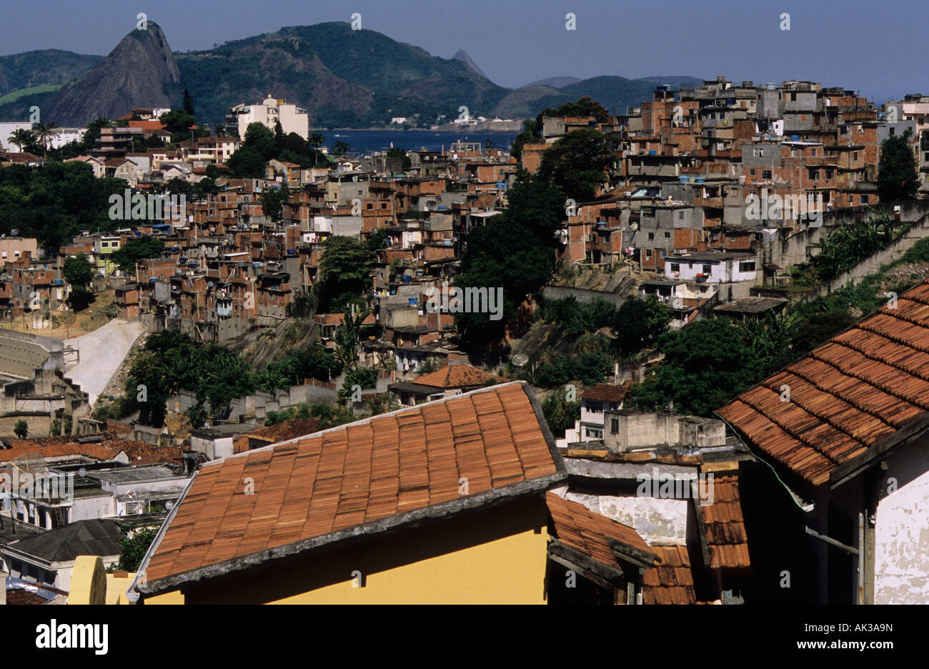 View from Santa Teresa District over Catete Bairro Rio de Janeiro ...