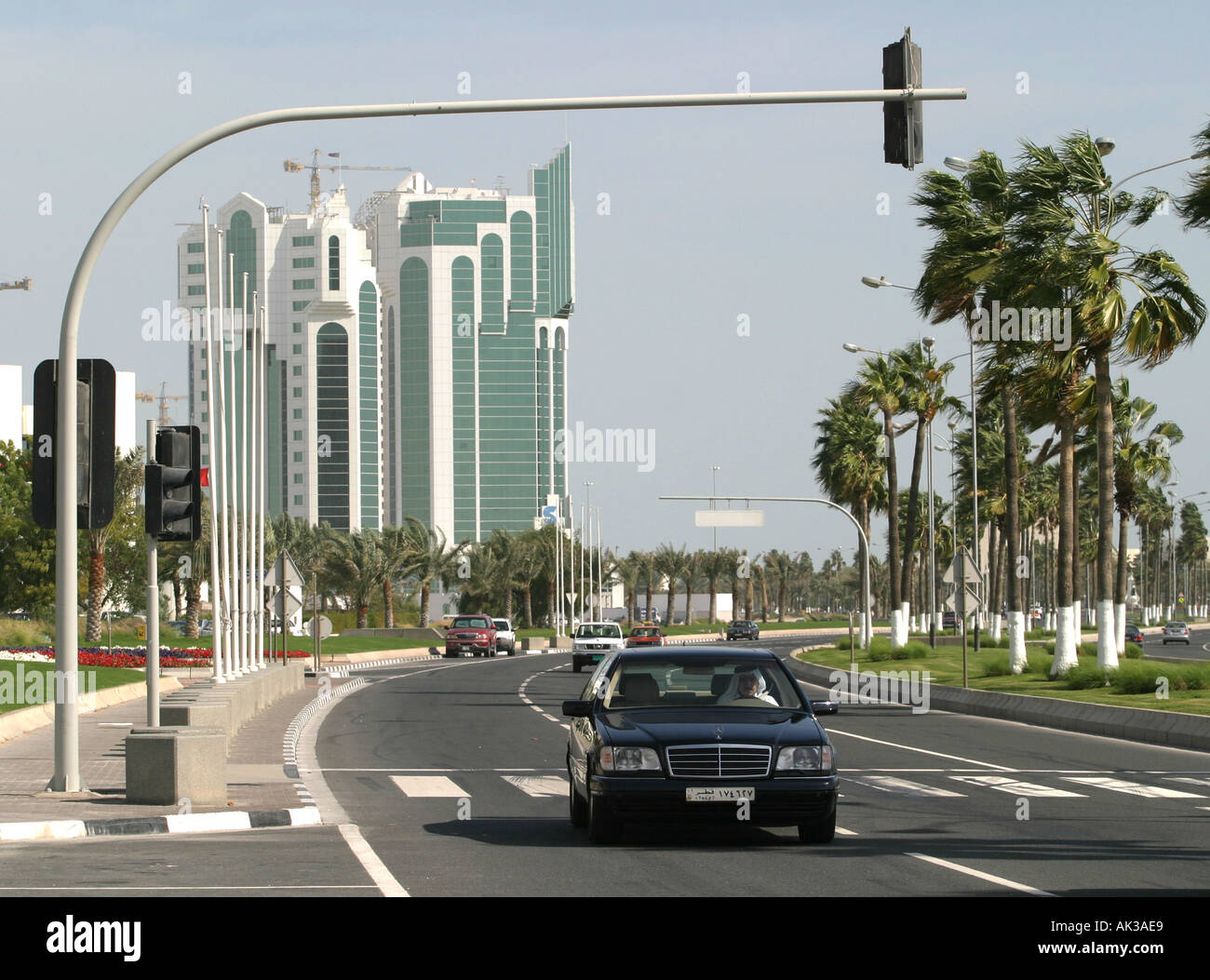Qatar Doha Traffic on Al Corniche Stock Photo - Alamy