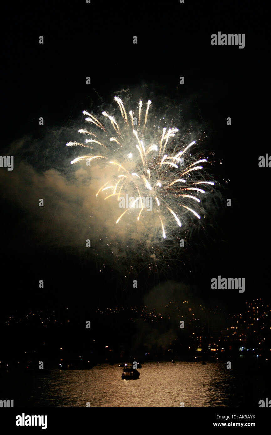 festival of fire fireworks competition between countries Stock Photo ...
