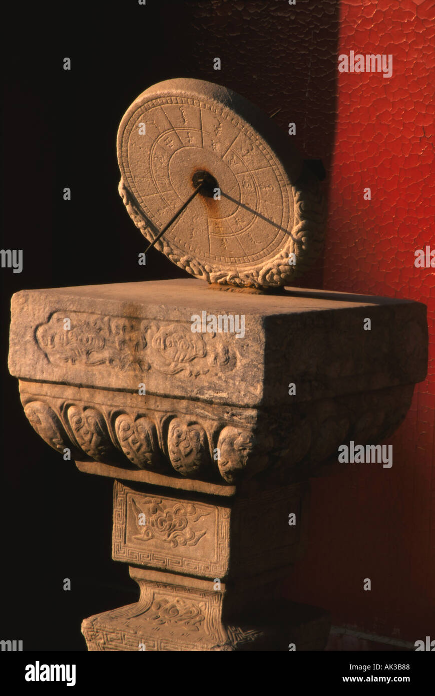 Ancient marble sundial in the Forbidden City Beijing China Stock Photo ...