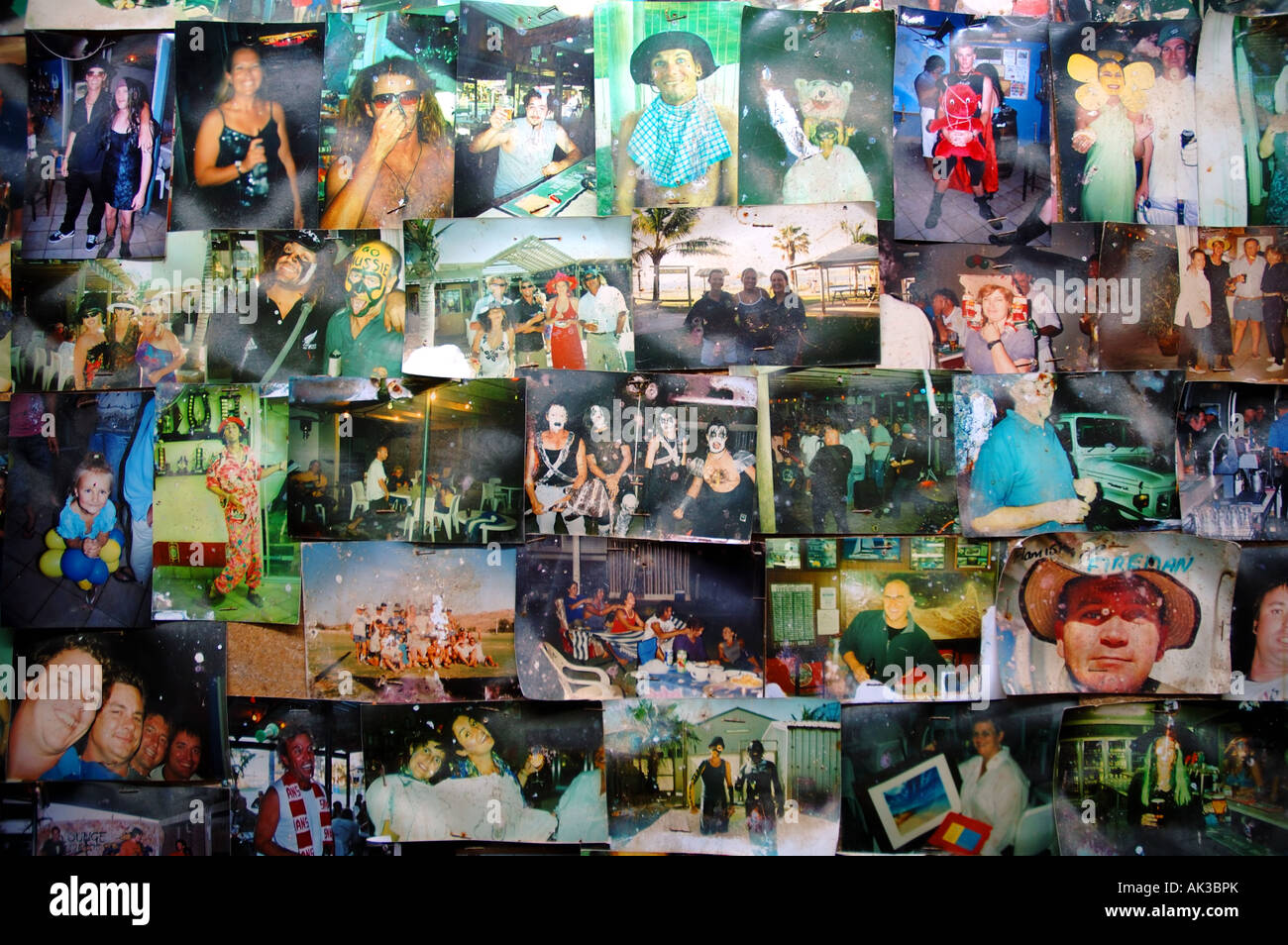 Collage of old photos on wall No MR Stock Photo - Alamy