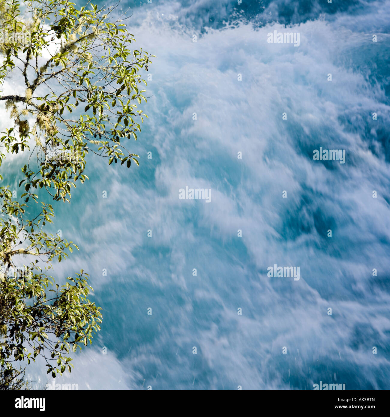 Flowing water with overhanging tree Stock Photo - Alamy