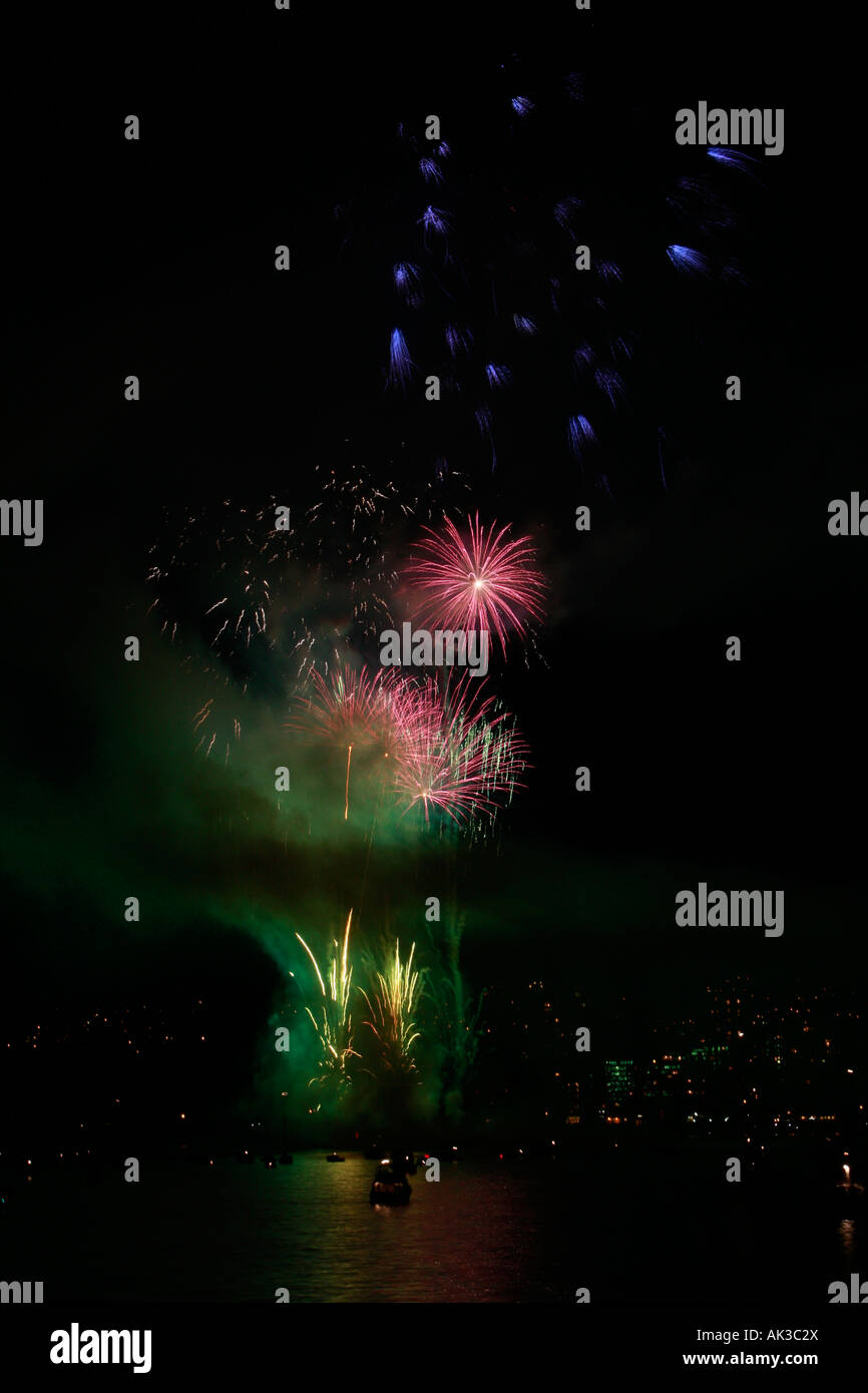 festival of fire fireworks competition between countries Stock Photo ...