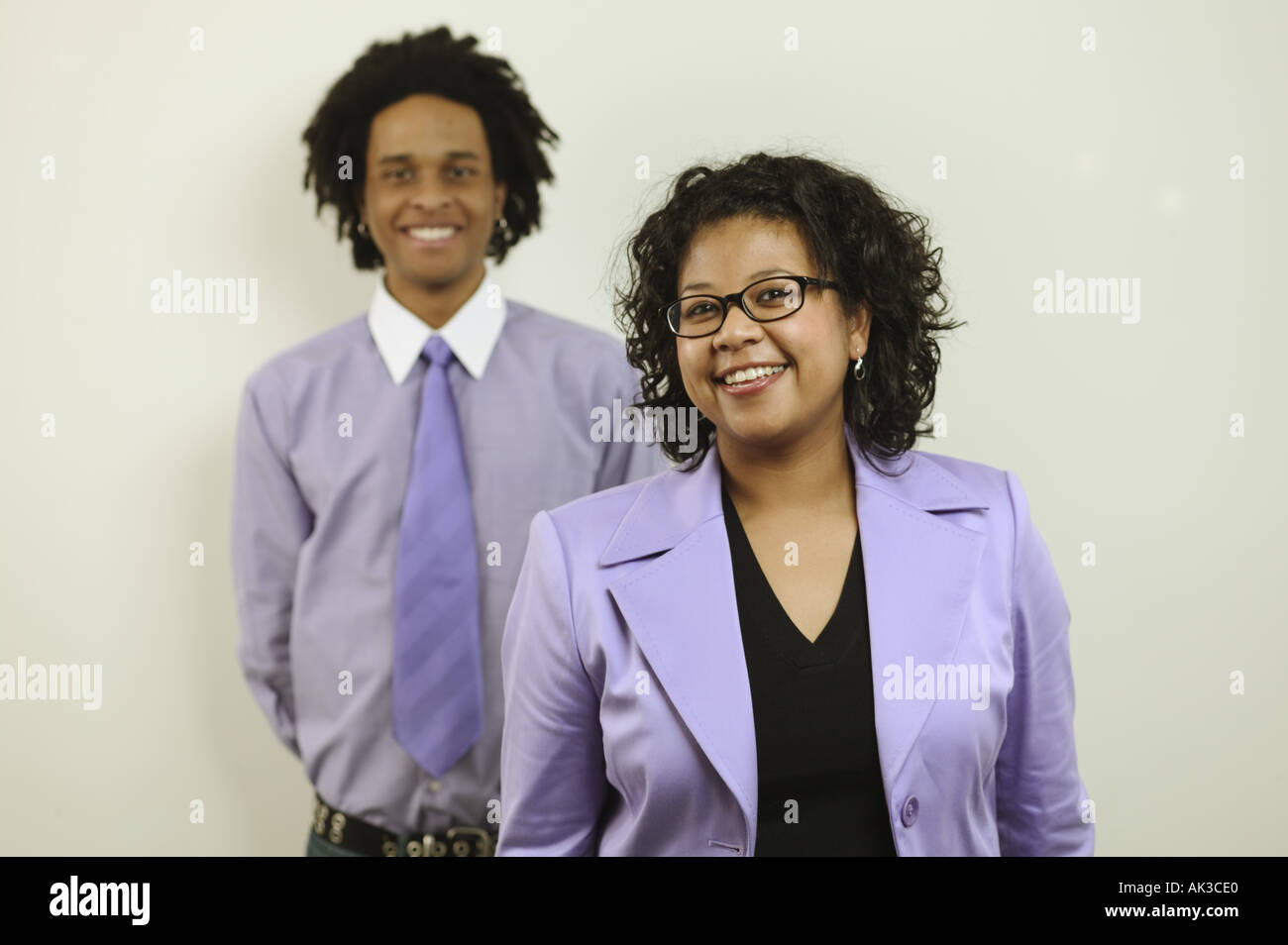 Studio portrait of two business people Stock Photo - Alamy