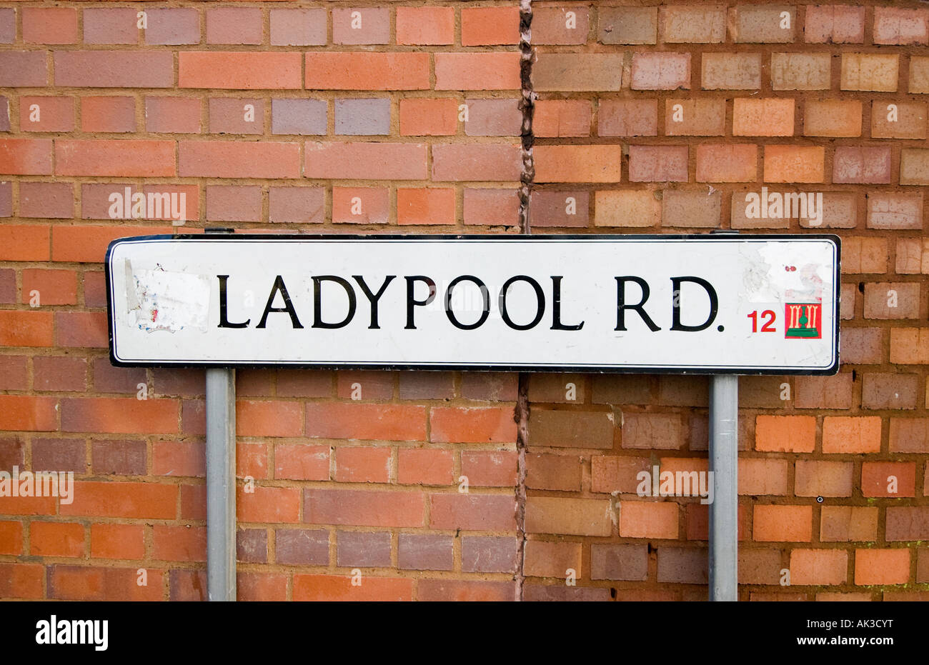 ladypool road sign in birmingham home of the curry mile in the west ...