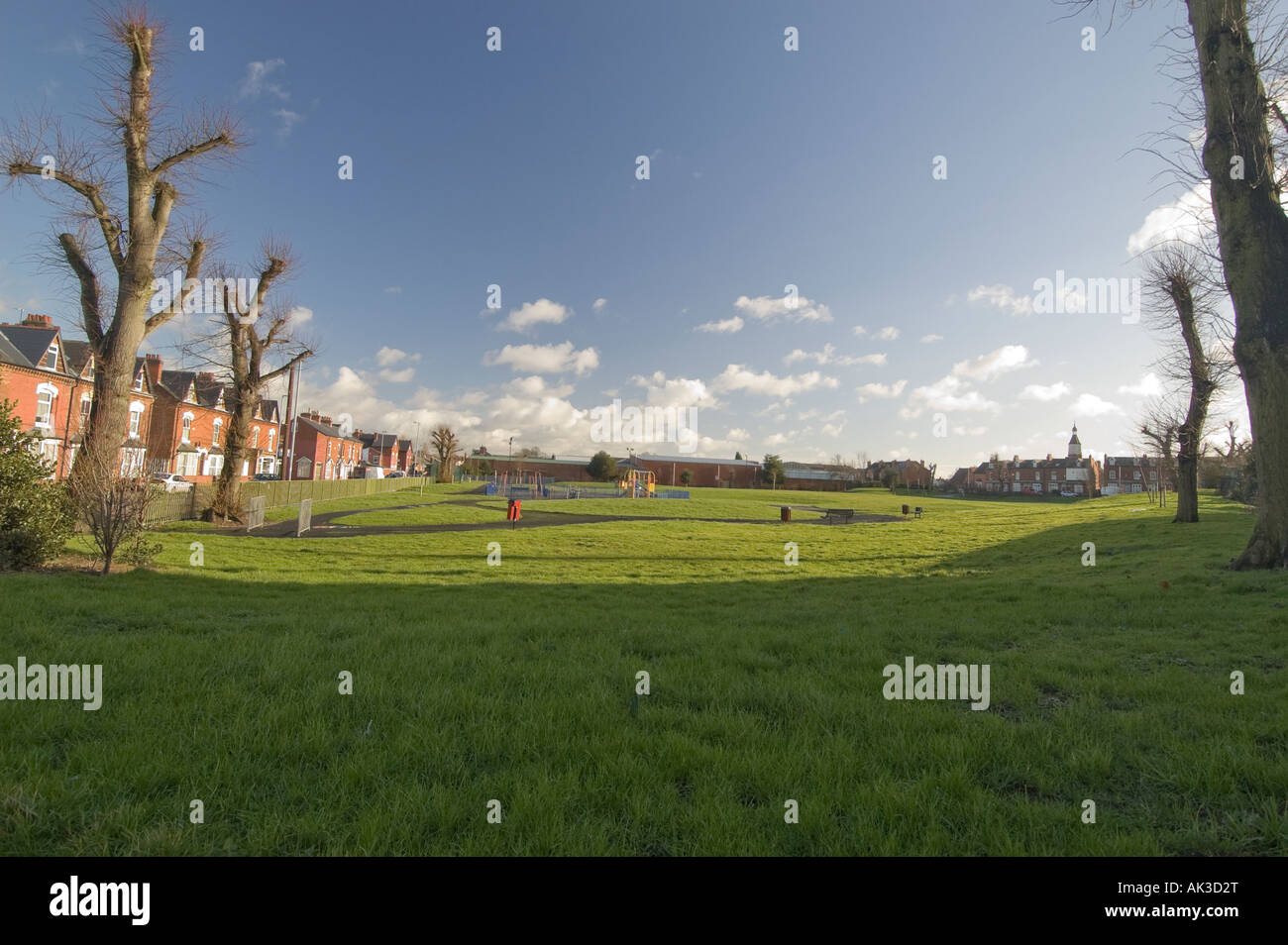 balsall heath park off ladypool road birmingham with deep blue sky in ...
