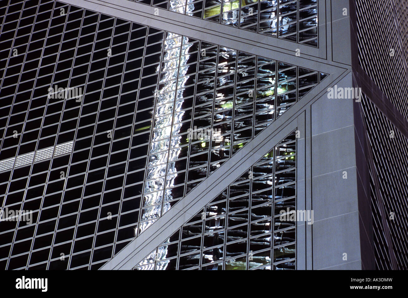 Section of a skyscraper in central Hong Kong China Stock Photo - Alamy