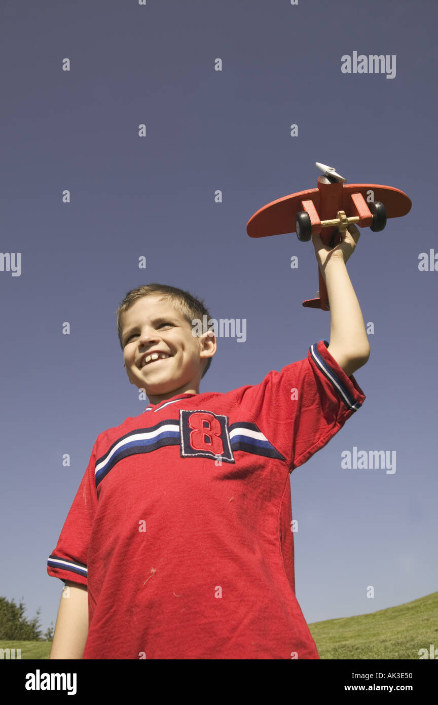 Boy Launching Airplane High Resolution Stock Photography and Images - Alamy