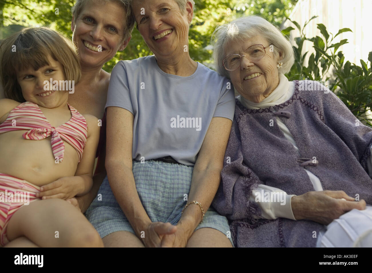 Four generations of women from the same family Stock Photo - Alamy