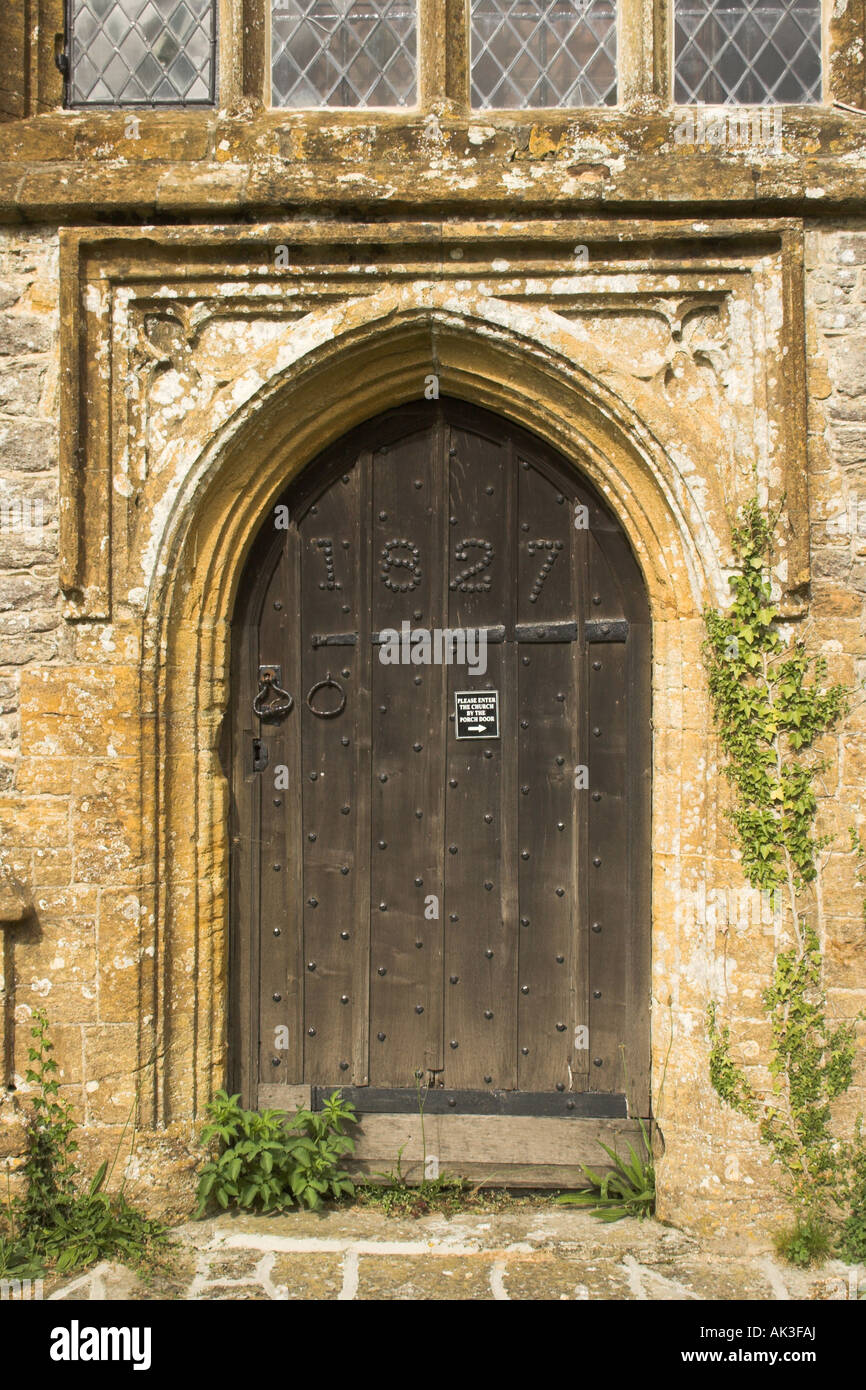 The main door to the church of St Mary and St James, Hazelbury Bryan ...