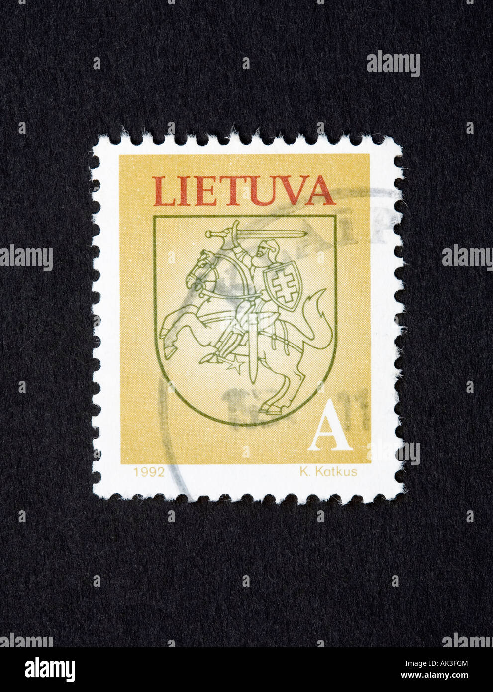 Lithuanian postage stamp Stock Photo - Alamy