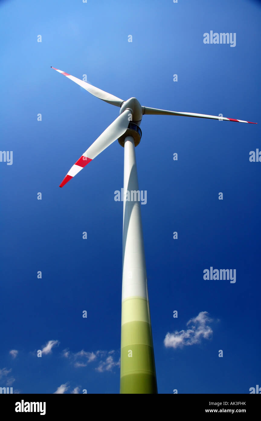 Wind turbine with viewing platform underneath head Lichtenegg Lower ...