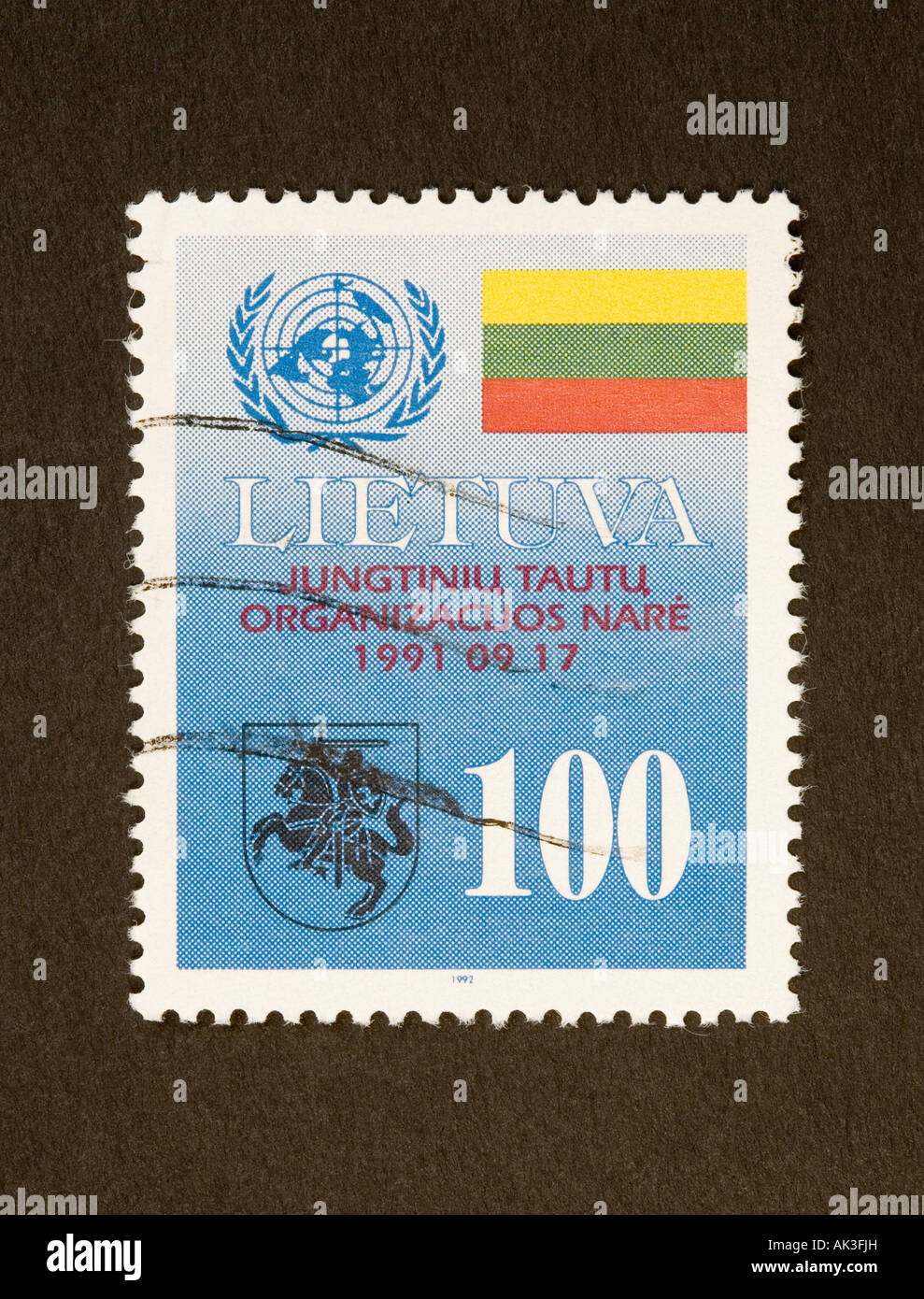 Lithuanian postage stamp Stock Photo - Alamy