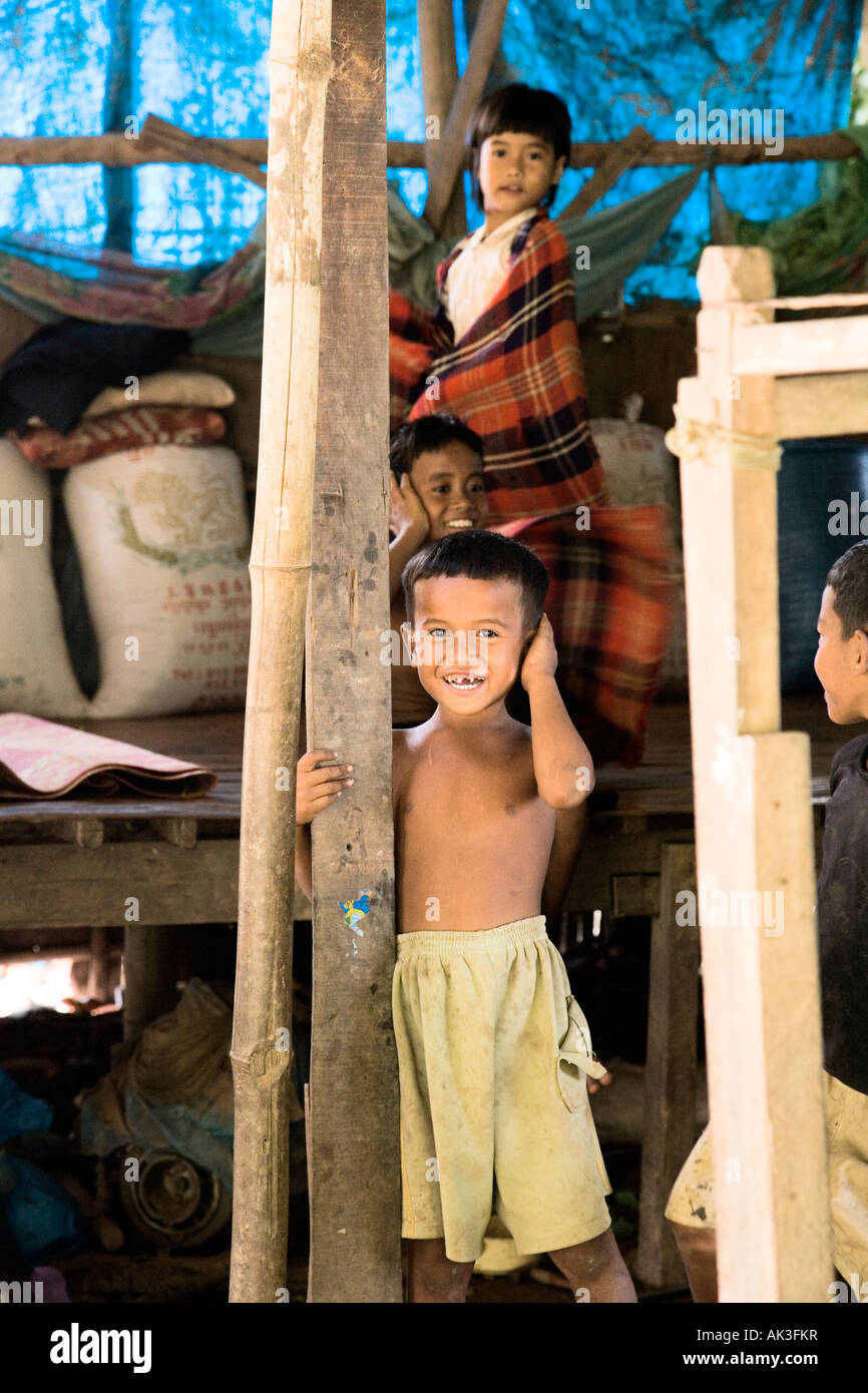 Children at home on Mekong Island, Phnom Penh, Cambodia Stock Photo - Alamy