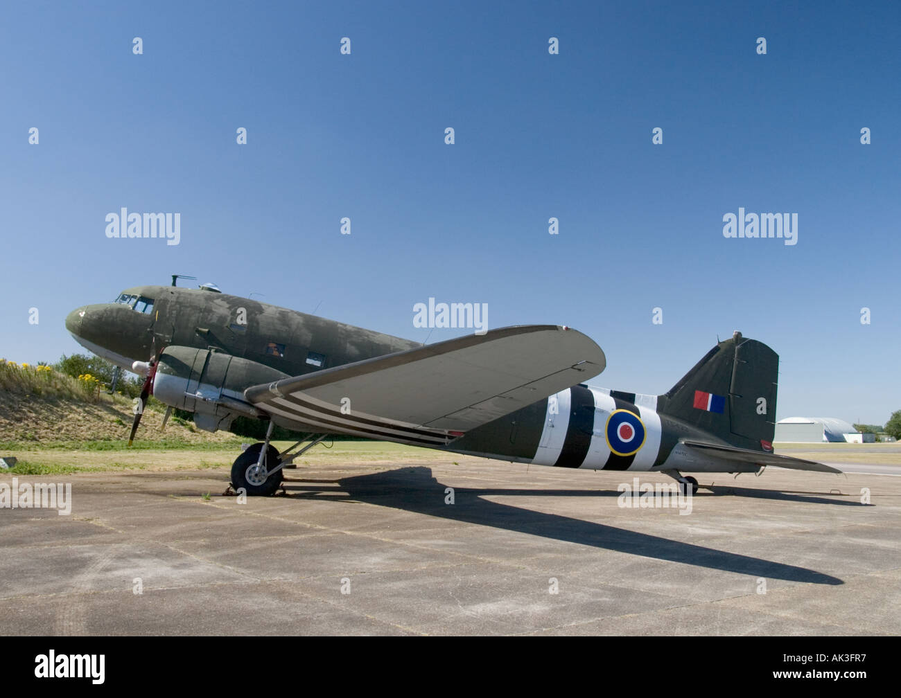 Dakota DC3 on North Weald Airfield, Essex, England Stock Photo - Alamy