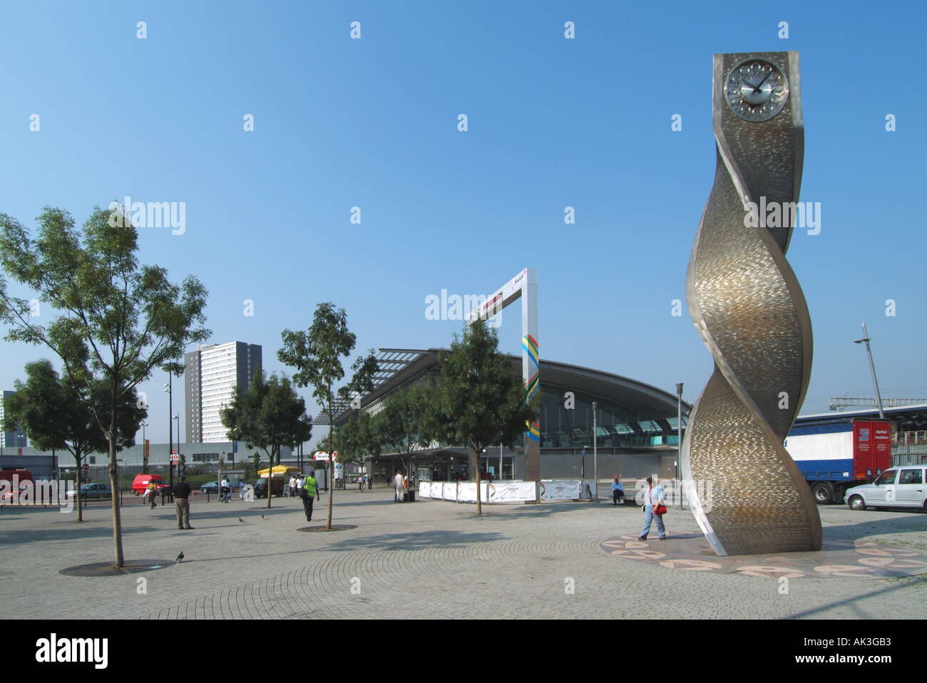 Stratford modern interchange station forecourt and clock tower becoming ...