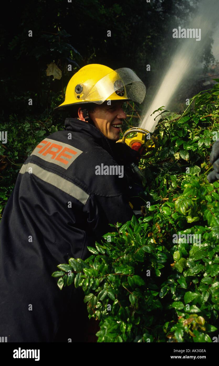 Fireman of the London Fire Brigade Stock Photo - Alamy