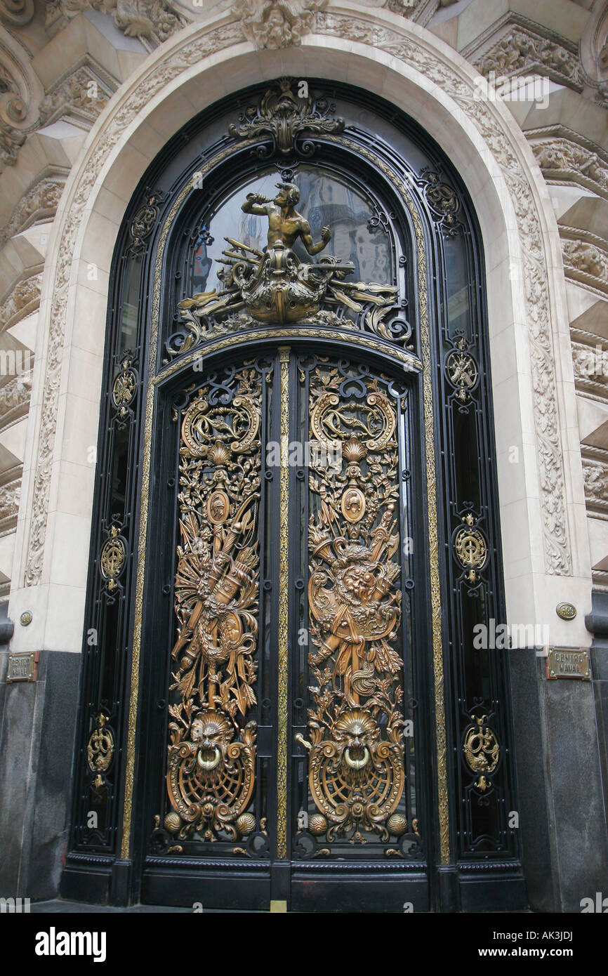 Ornate door of the Centro Naval building, Buenos Aires Stock Photo - Alamy