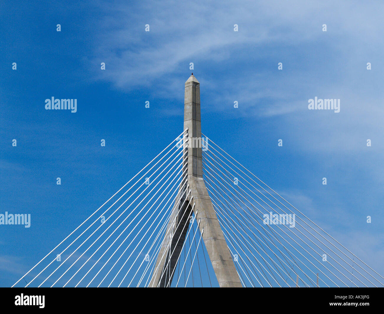 Leonard P Zakim Bunker Hill Bridge Boston Massachusetts USA Stock Photo ...