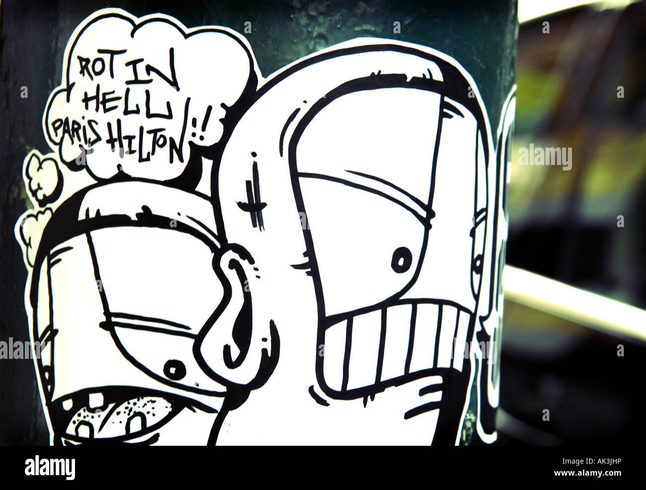 Graffiti sticker art hi-res stock photography and images - Alamy