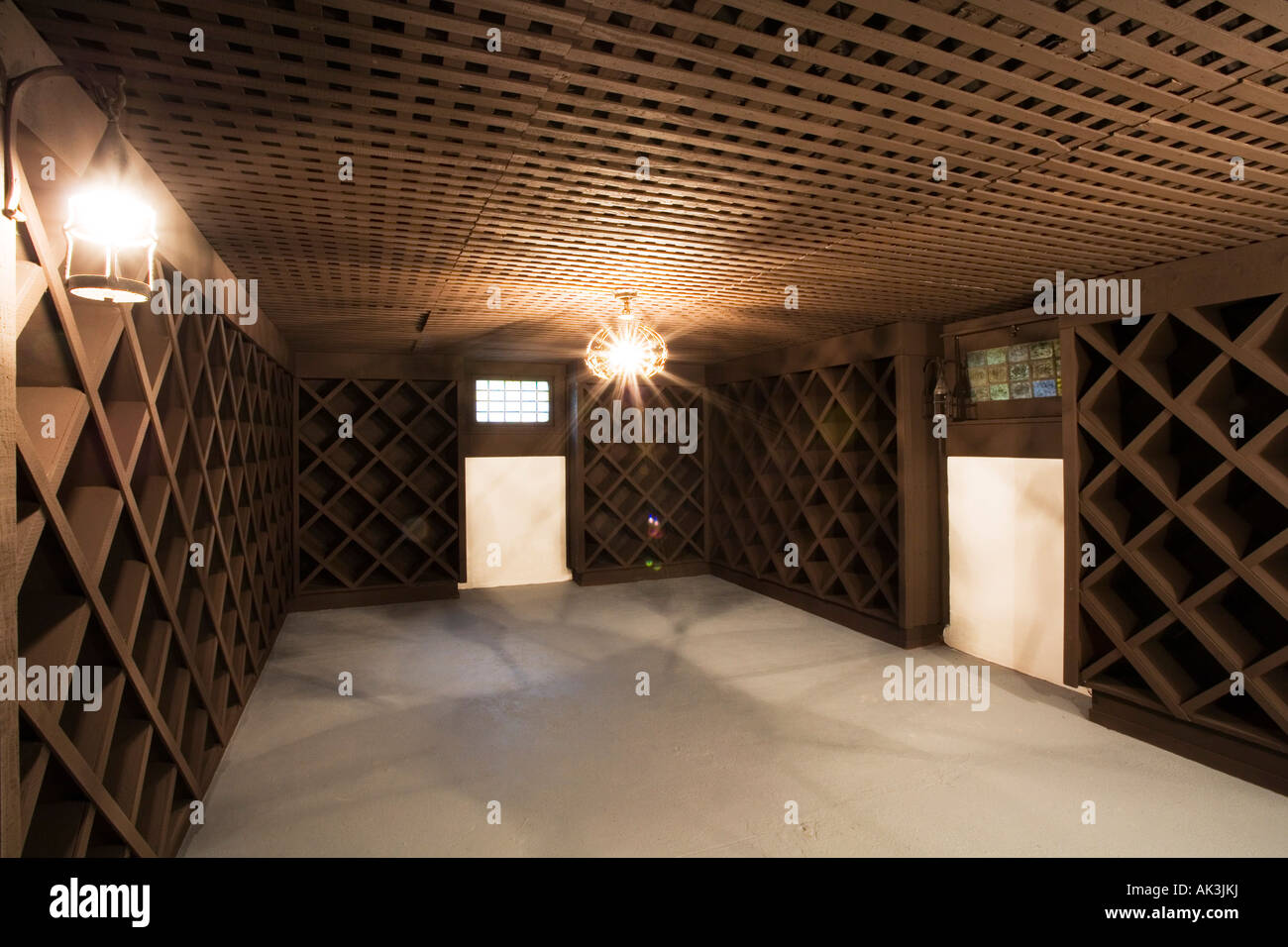Large Empty Wine Cellar Stock Photo - Alamy