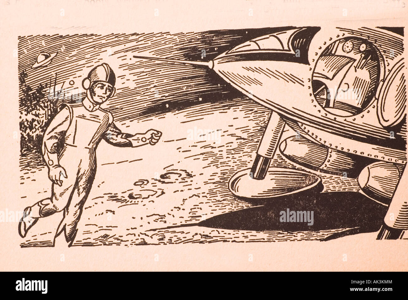 Space cartoon 1950s hi-res stock photography and images - Alamy