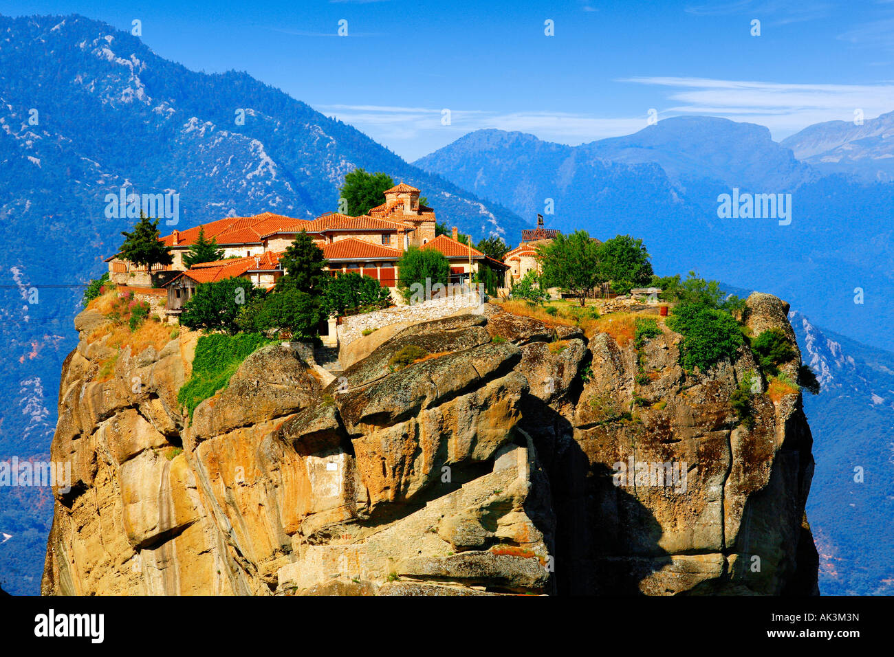 The monastery of Agia Triada Meteora Greece Stock Photo - Alamy