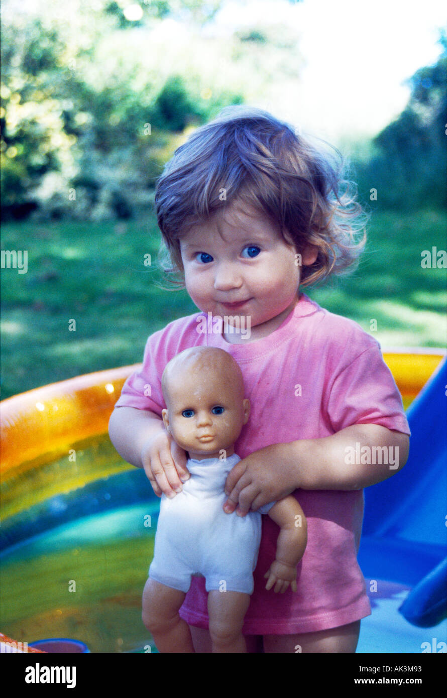Playing With Doll Stock Photo - Alamy